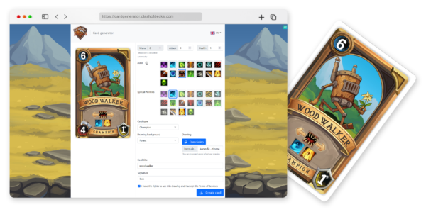 Card Generator - Clash of Decks